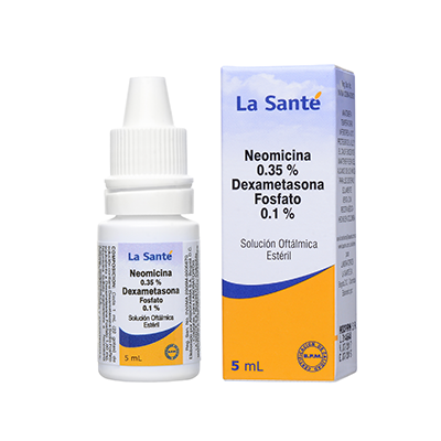 DEXAMETASONA FOSFATO 0,1%+ NEOMICINA 0,35% SOLUCIÓN OFTÁLMICA LA SANTÉ ...