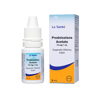 PREDNISOLONA ACETATO 10 MG/1 ML SUSPENSIÓN OFTÁLMICA LA SANTÉ - PLM